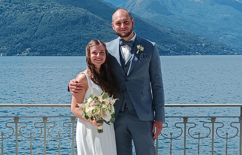 Mit Blick auf den Lago Maggiore gaben sich Verena und Justin das Jawort