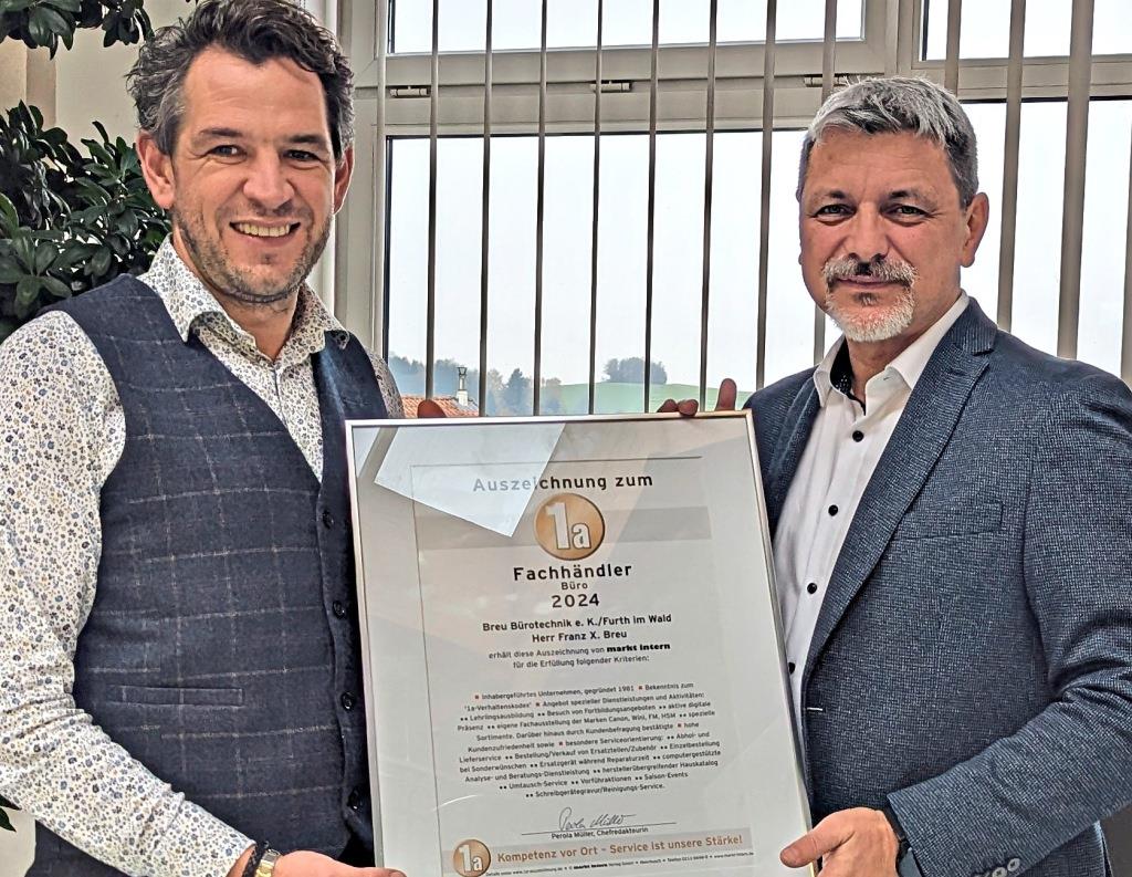 1a-Auszeichnung für Firma Breu