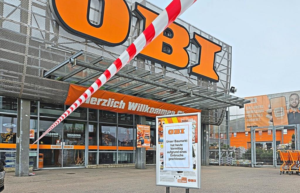 Einbruch im Obi-Baumarkt in Cham: Diebe erbeuten fünfstelligen Betrag