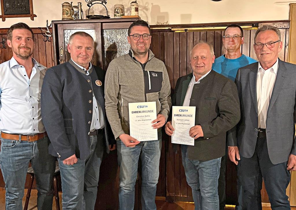 CSU Illkofen ehrt langjährige Mitglieder