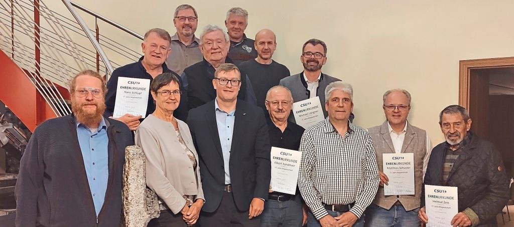 CSU ehrt langjährige Mitglieder