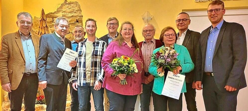 CSU ehrt langjährige Mitglieder