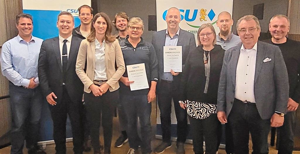 Deininger CSU ehrt langjährige Mitglieder