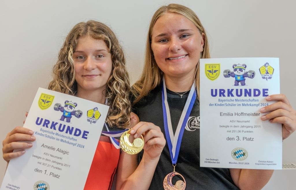 ASV Neumarkt: Emilia Hoffmeister und Amelie Alagic ließen ihre Muskeln ...