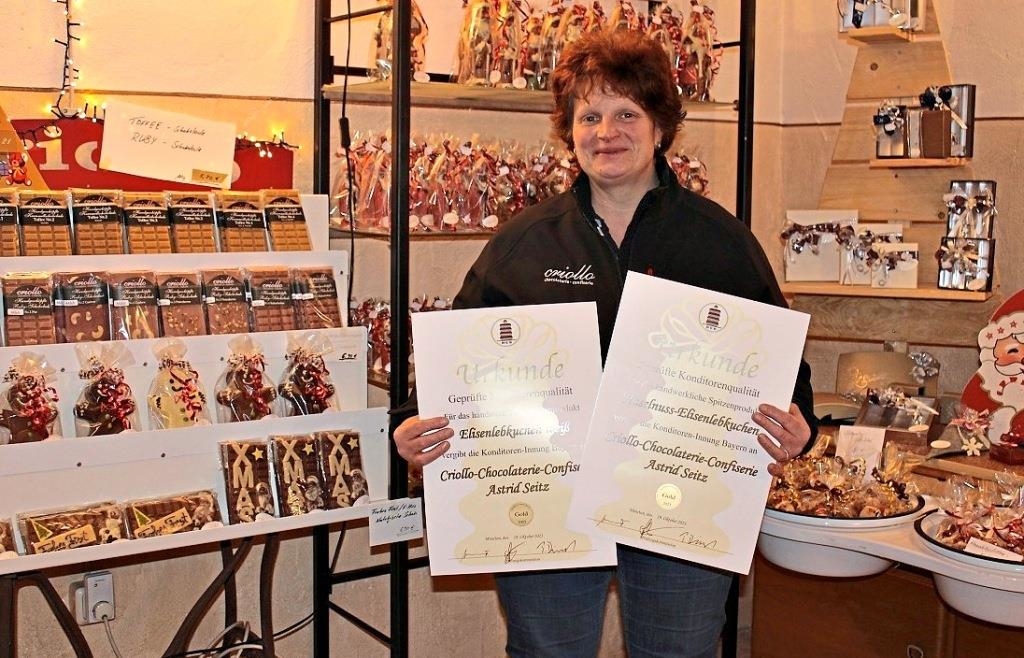 Konditormeisterin Astrid Seitz freut sich wieder über Goldmedaillen